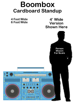 Boom Box Cardboard Cutout Standup Prop - Dino Rentos Studios, INC.