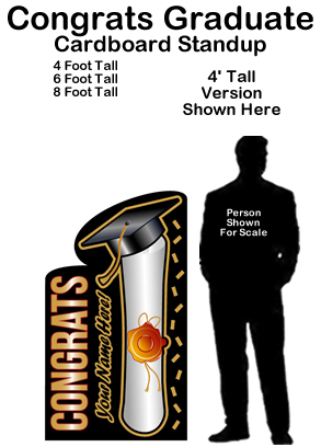 Congrats Graduate Cardboard Cutout Standup Prop - Dino Rentos Studios, INC.