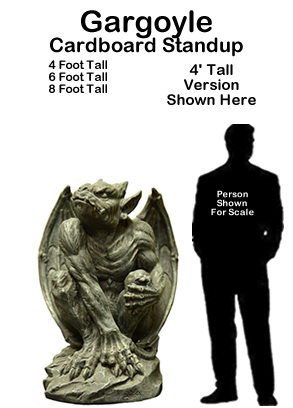Gargoyle Cardboard Cutout Standup Prop - Dino Rentos Studios, INC.