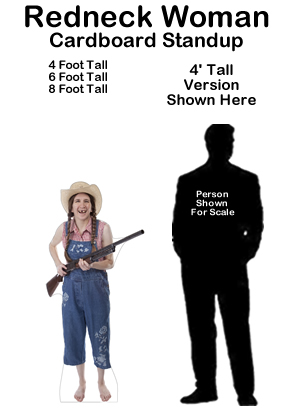 Redneck Woman Cardboard Cutout Standup Prop - Dino Rentos Studios, INC.