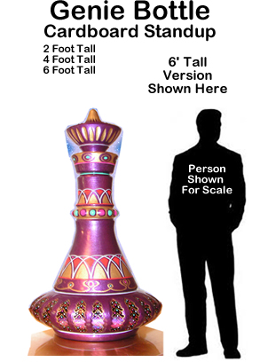 Arabian & Genie Cardboard Cutout Standup Props - Dino Rentos Studios, INC.